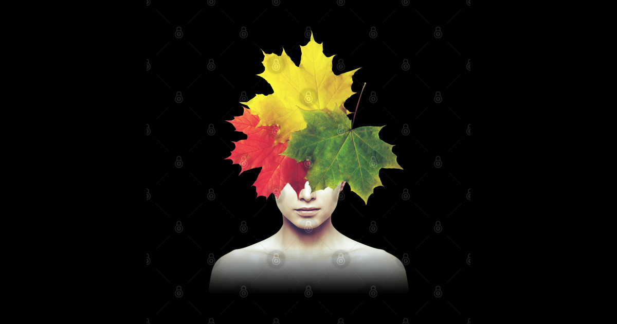 Autumn head portrait - Autumn Nature - Pillow | TeePublic