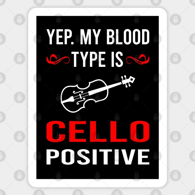Blood Type Cello Cellist - Cello - Sticker | TeePublic