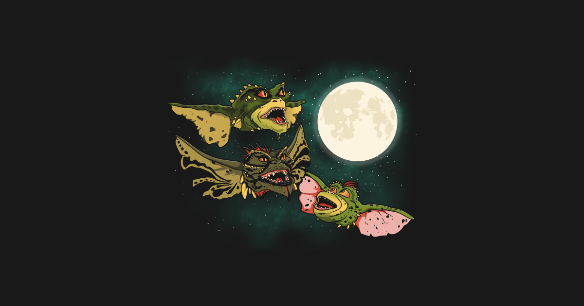 Three Gremlin Moon - Gremlins - T-Shirt | TeePublic
