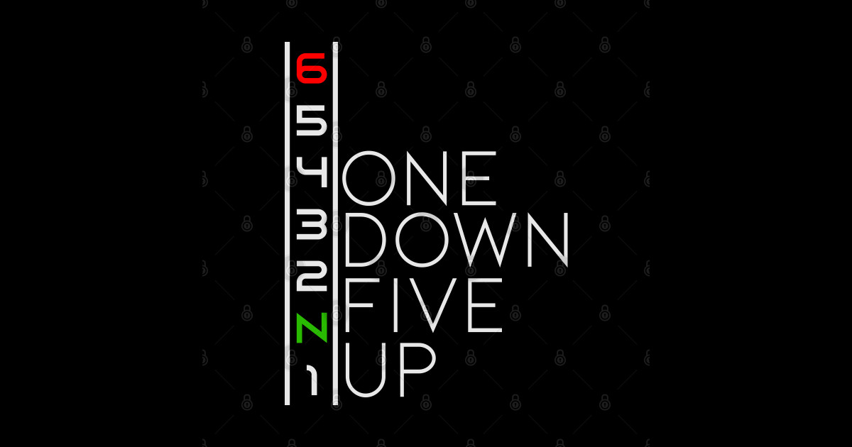 65432N1 One Down Five Up - Motorbike Gear - Sticker | TeePublic