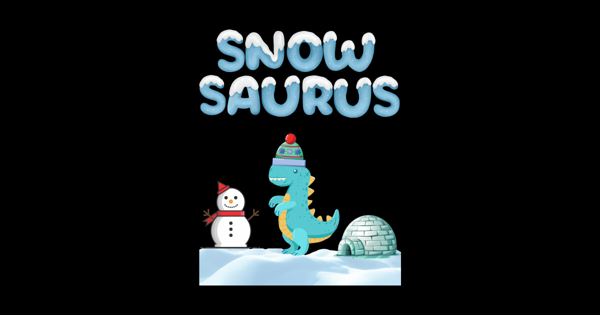 Snow dinosaur snow play with snowman and iglu winter lover - Dinosaur ...