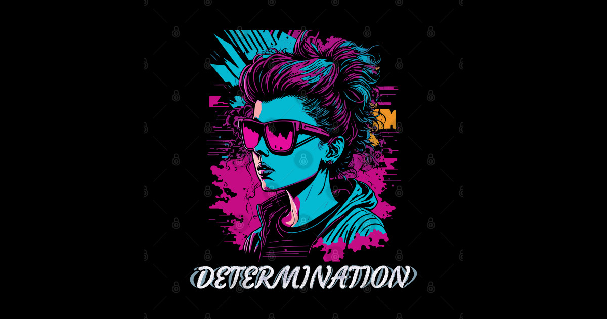 Young adult girl wearing sunglasses - T-shirt design - Retrofuturism ...