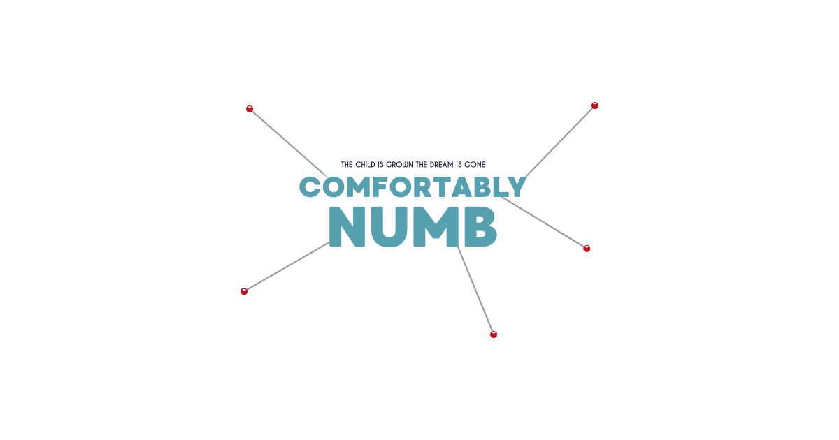 Comfortably Numb - Numb - Sticker | TeePublic