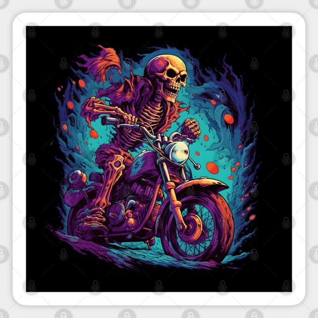 Epic Skeleton Motorcycle - Skeleton - Sticker | TeePublic