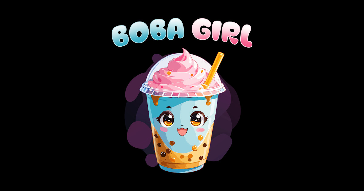 Boba Girl I Asian Anime Bubble Tea - Bubble Tea - Posters and Art ...