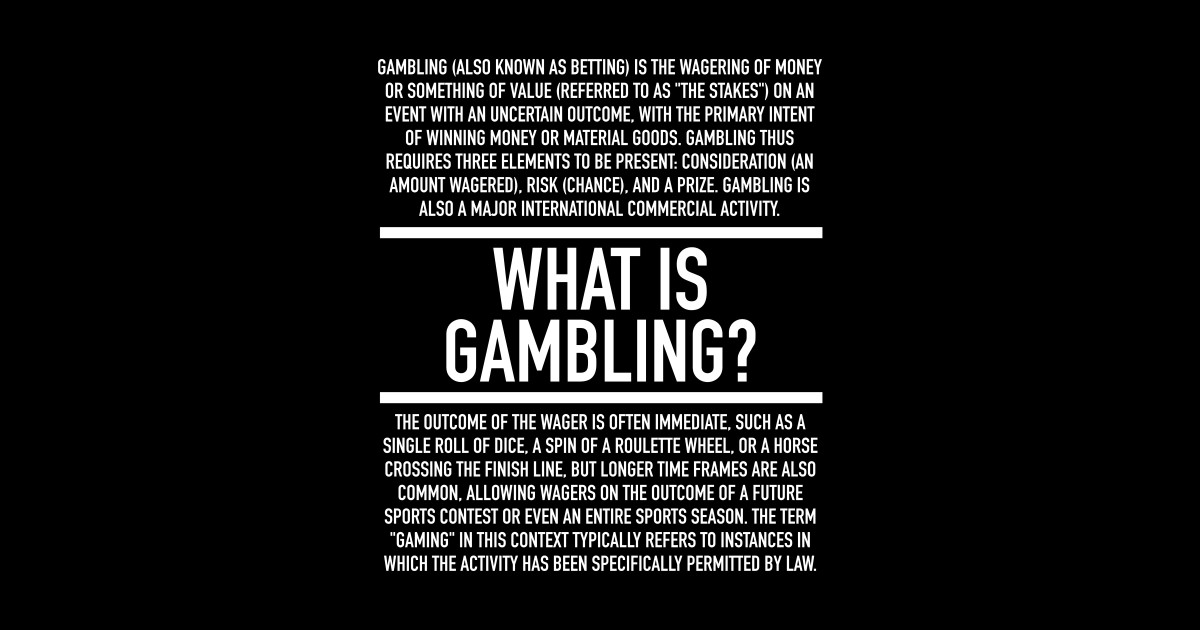 Gambling Defined - Gambling - Posters and Art Prints | TeePublic