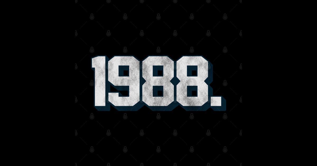 1988 // Vintage Retro Logo Style - 1988 - Posters and Art Prints ...
