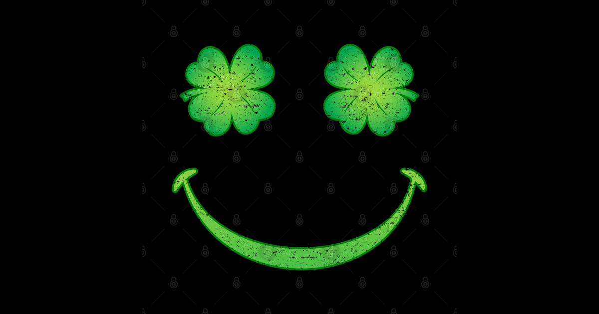 Shamrock Smile - St Patricks Day - Sticker | TeePublic