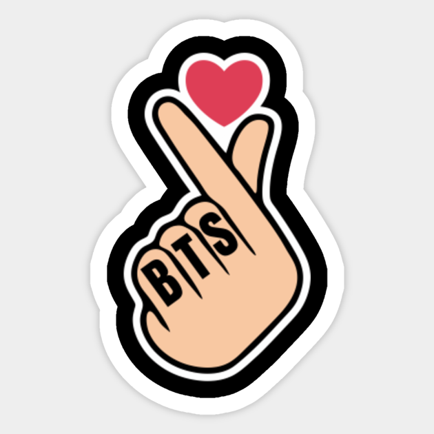 BTS Hand Symbol - Bts - Sticker | TeePublic