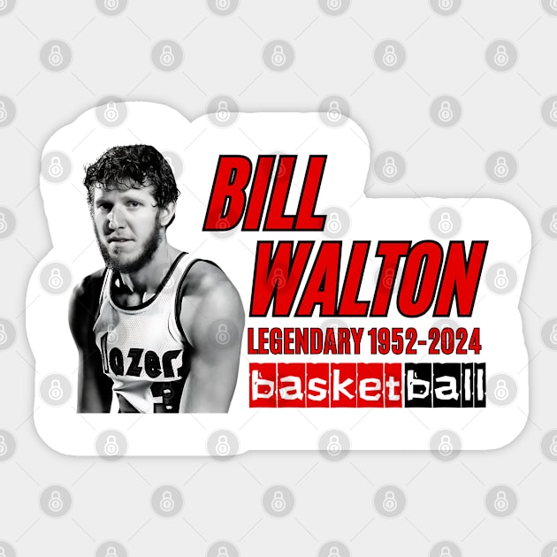 Bill Walton Basketball Legend - Bill Walton Basketball - Sticker ...