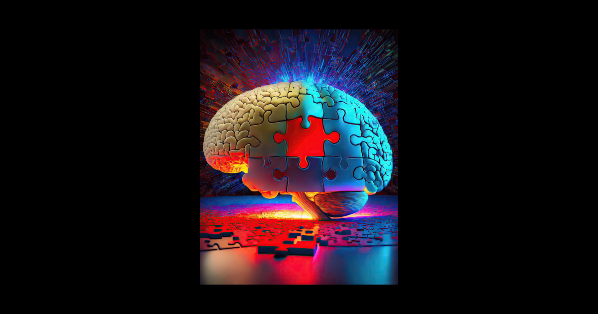 Puzzle brain - Puzzle Brain - Sticker | TeePublic