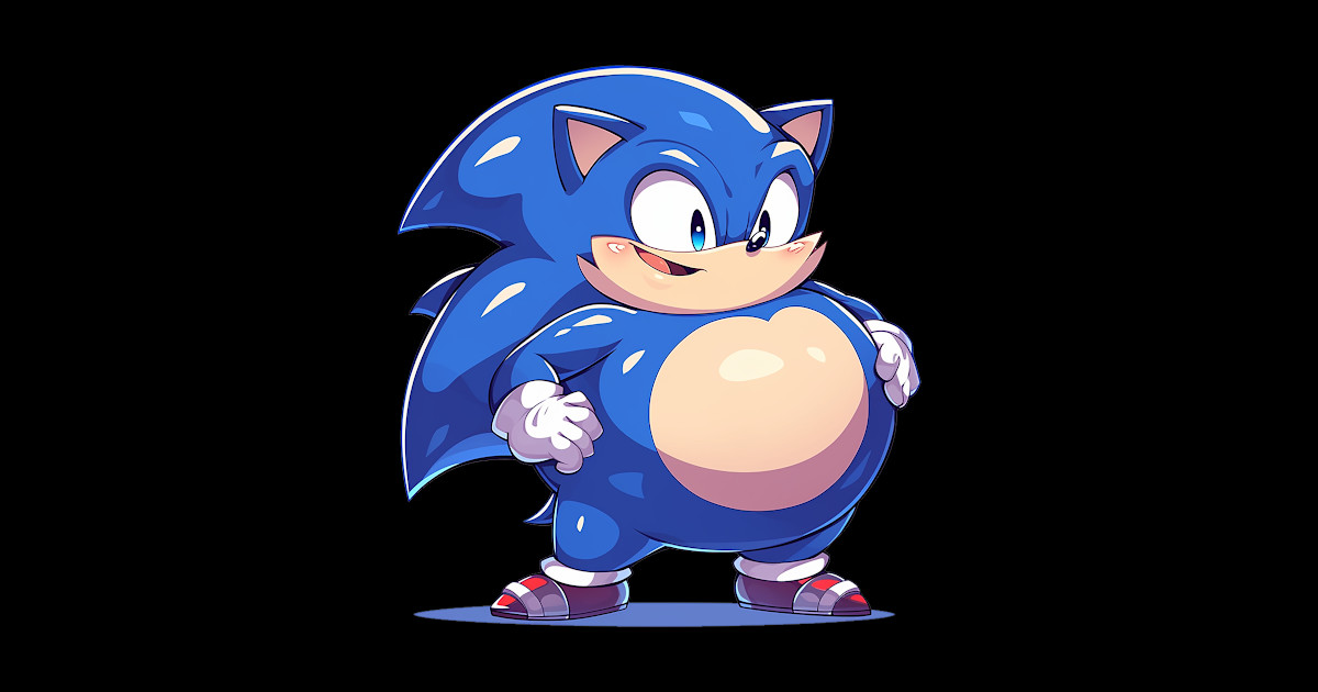 chubby sonic - Sonic - Posters and Art Prints | TeePublic