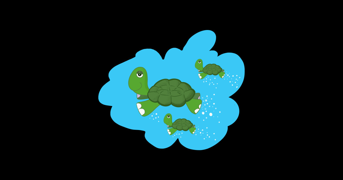 Turtles swimming! - Turtle - Sticker | TeePublic