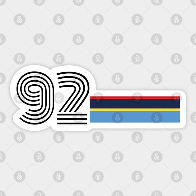1992 PTS color - 205 - Sticker | TeePublic