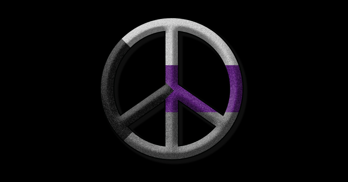 Peace Pride design in Demisexual pride flag colors - Demisexuality - Sticker | TeePublic