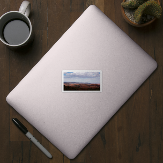 Wide open space of the Australian outback - Landscape - Sticker | TeePublic