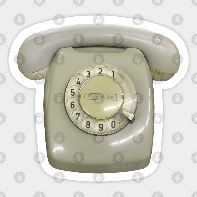Retro rotary dial Phone - Rotary Phone - Sticker | TeePublic