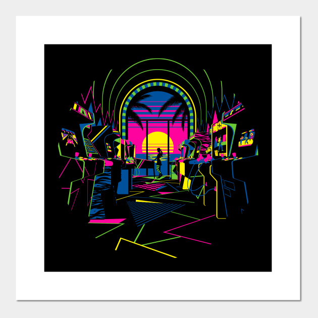Arcade night - Arcade - Posters and Art Prints | TeePublic