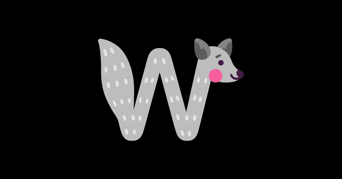 Letter W animal alphabet back to school - Letter W - Sticker | TeePublic