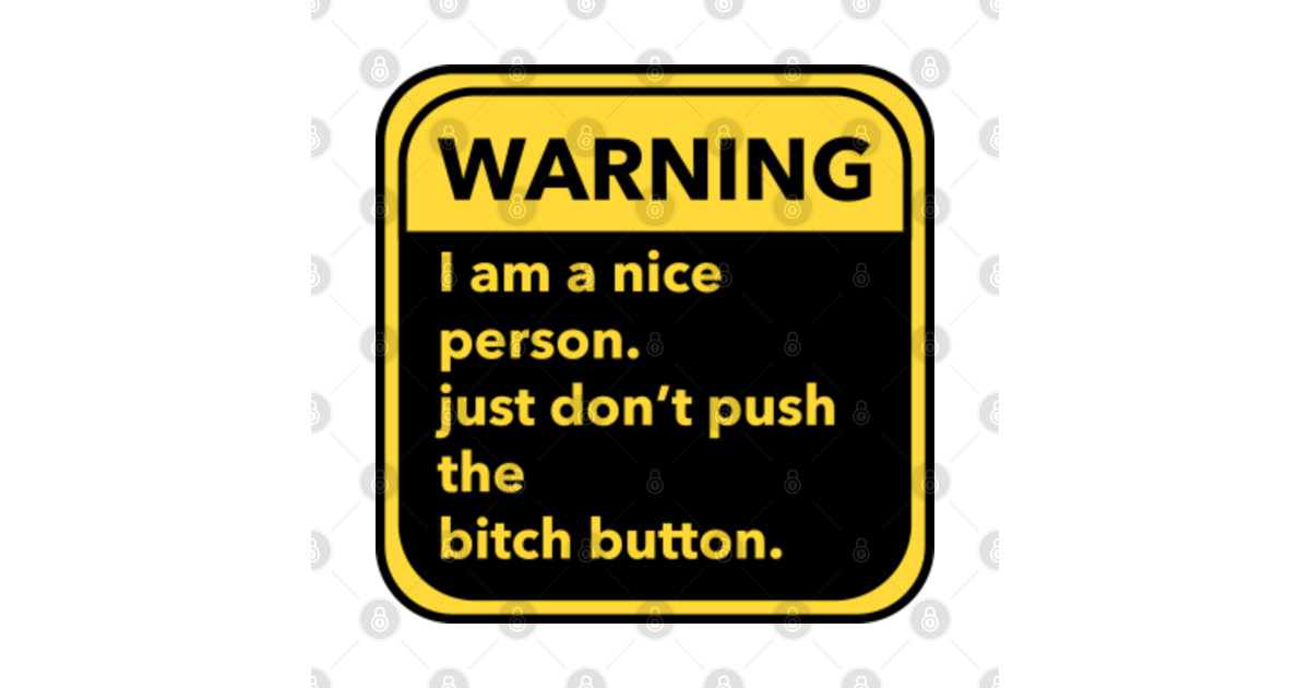 warning-- I am a nice person, just don't push the bitch button ...