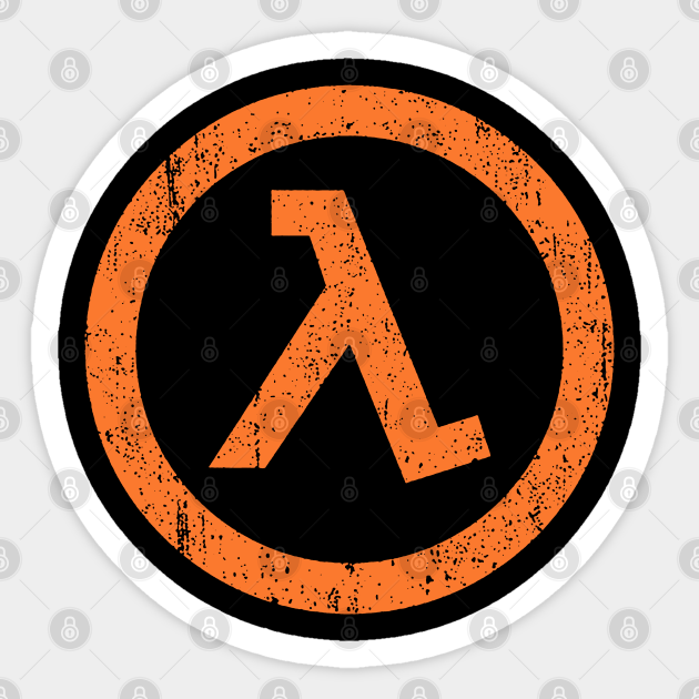Half Life Lambda Symbol - Half Life Lambda Symbol - Sticker | TeePublic