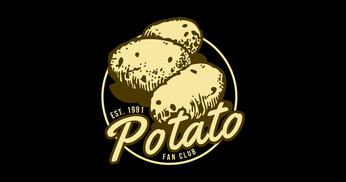 Potato Fan Club Vintage EST 1991 - Potato Lover - Sticker | TeePublic