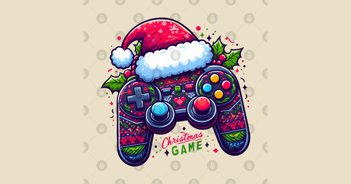 Video Game Controller Christmas Santa Gamer Boys - Video Game ...