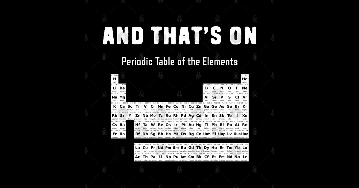 Periodic table of elements chemistry pun - Periodic Table Of Elements ...