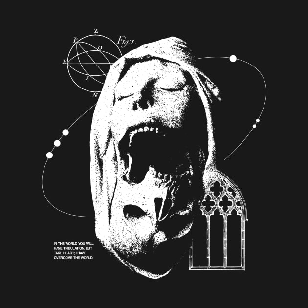 Nun horror faces geometry - Horror Halloween - T-Shirt | TeePublic