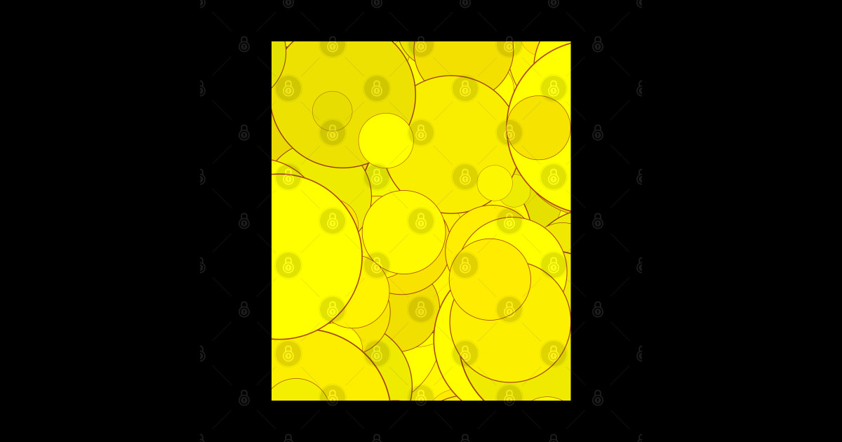 Bright Yellow Overlapping Circles Random Pattern - Overlapping Circles ...