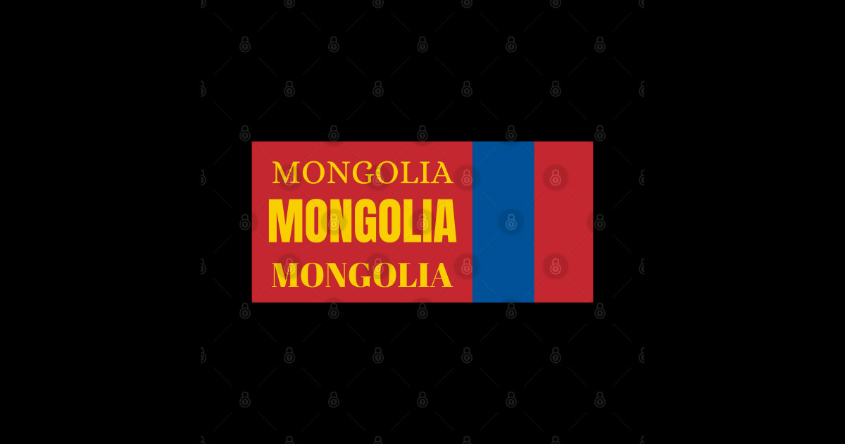 Mongolian Flag Colors - Mongolia - Sticker | TeePublic
