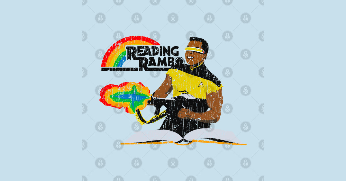 Vintage - Reading Rambo - Reading Rainbow - T-Shirt | TeePublic