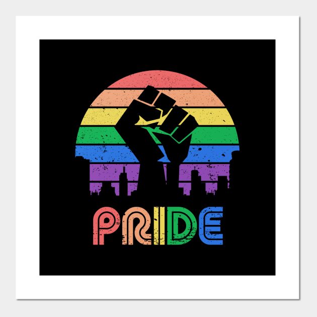 Retro Pride Power - Pride - Posters and Art Prints | TeePublic