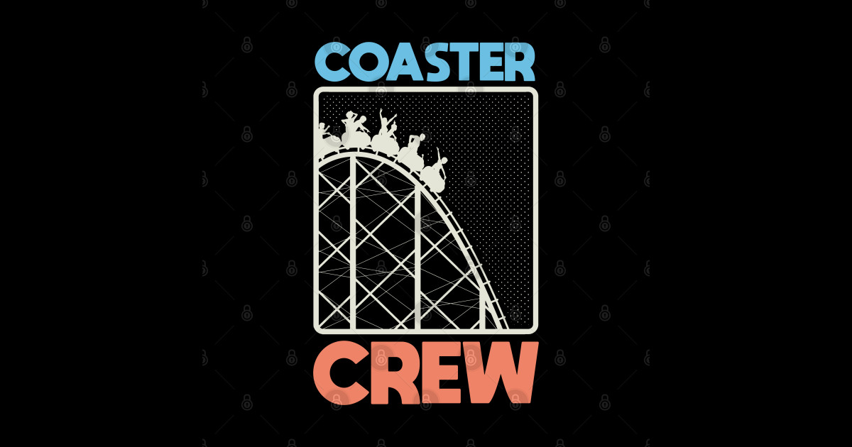 RollerCoaster Crew - Theme Park Fan - Roller Coaster - Sticker | TeePublic