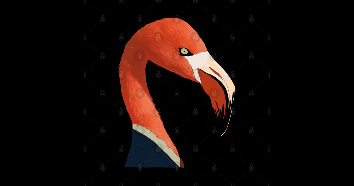 Flamingo boss in suit - Flamingo - Sticker | TeePublic