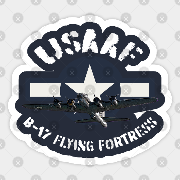 USAAF B-17 Flying Fortress - Usaaf B 17 Flying Fortress - Sticker ...