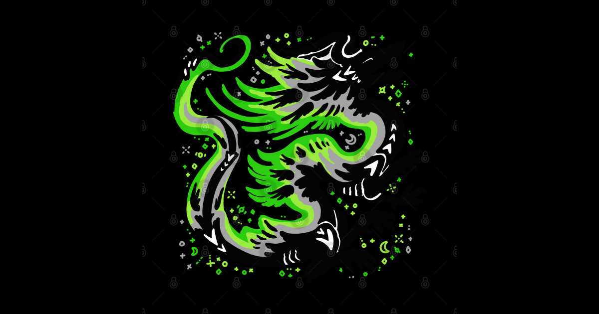 Aromantic Flag Dragon - Aromantic - Sticker | TeePublic