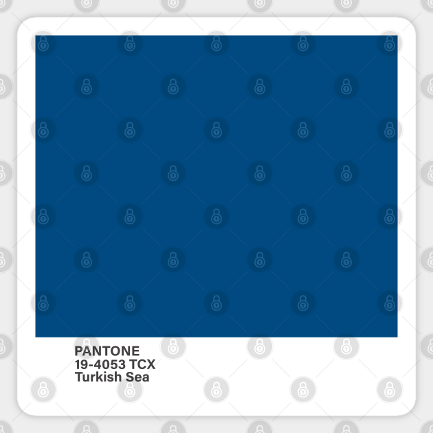 pantone 19-4053 TCX Turkish Sea - Pantone Color - Sticker | TeePublic