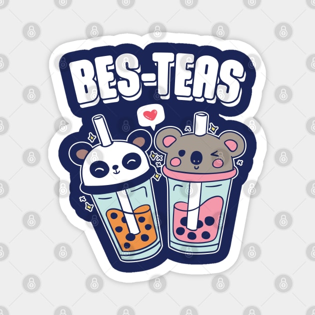Bes-Teas Cute Bubble Tea Kawaii Panda And Koala - Bubble Tea - Magnet ...