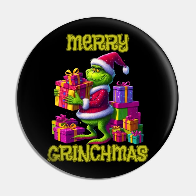 Christmas Grinch - Christmas Grinch - Pin | TeePublic
