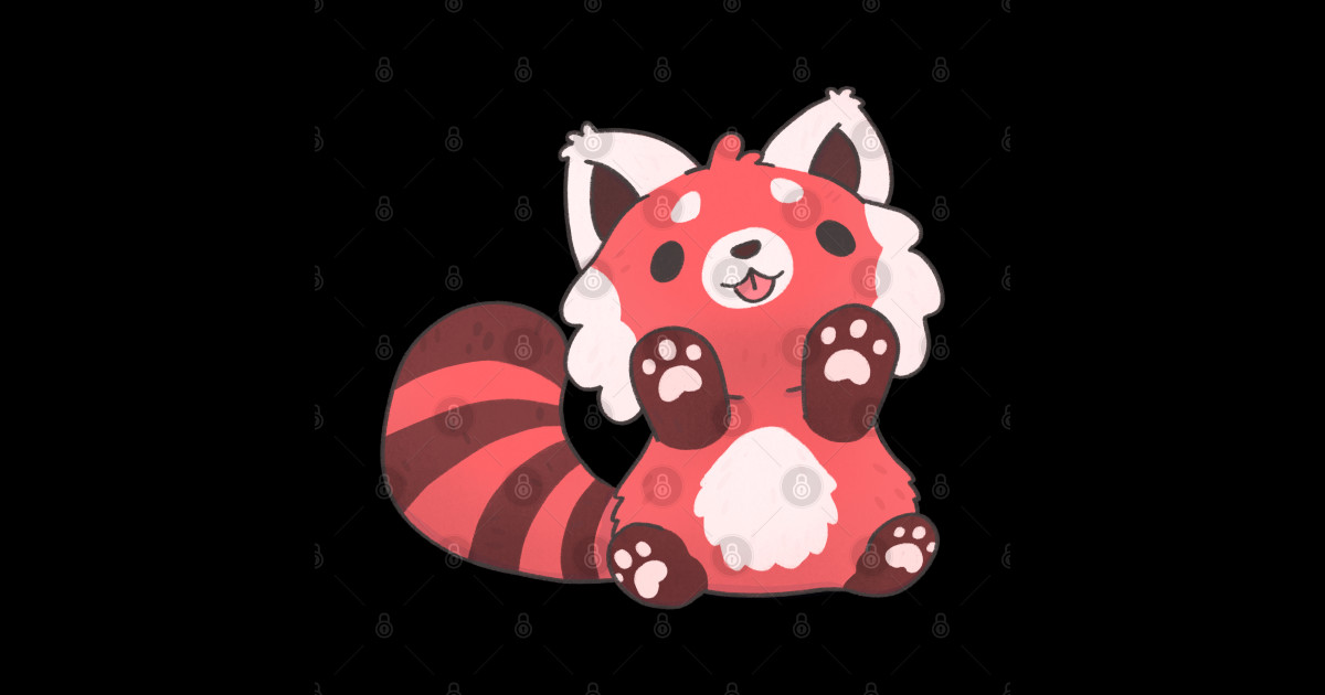 Red panda beans - Show - Sticker | TeePublic