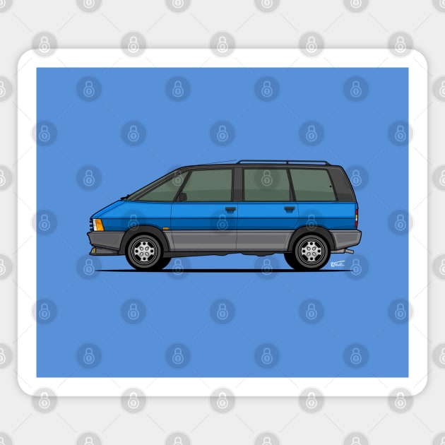 Mk1 Renault Espace side profile - Cars - Sticker | TeePublic