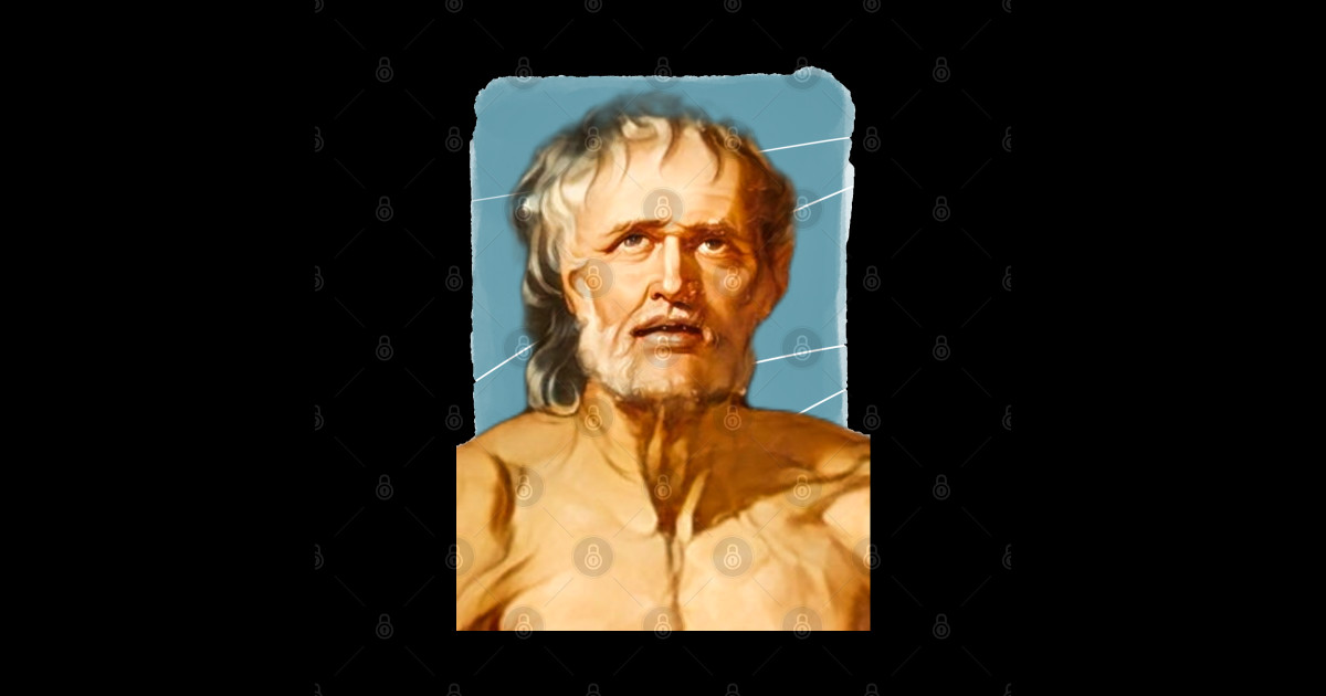 Greek Philosopher Seneca illustration - Seneca - Sticker | TeePublic