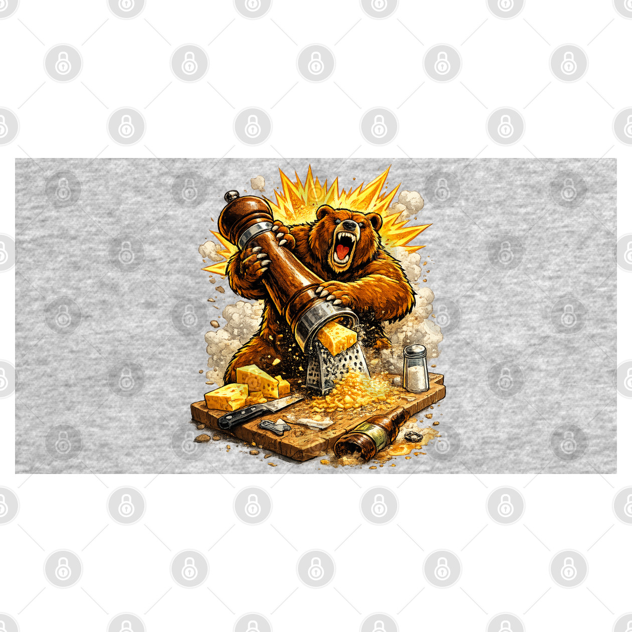 Bear Cheese Grater - Animal - T-Shirt | TeePublic