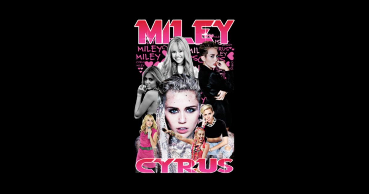 Miley Cyrus Vintage Collage By Duitan Ward - Miley Cyrus - Sticker ...