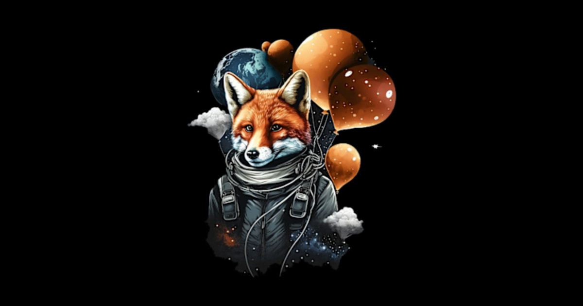 fox with spacesuit - Fox - T-Shirt | TeePublic