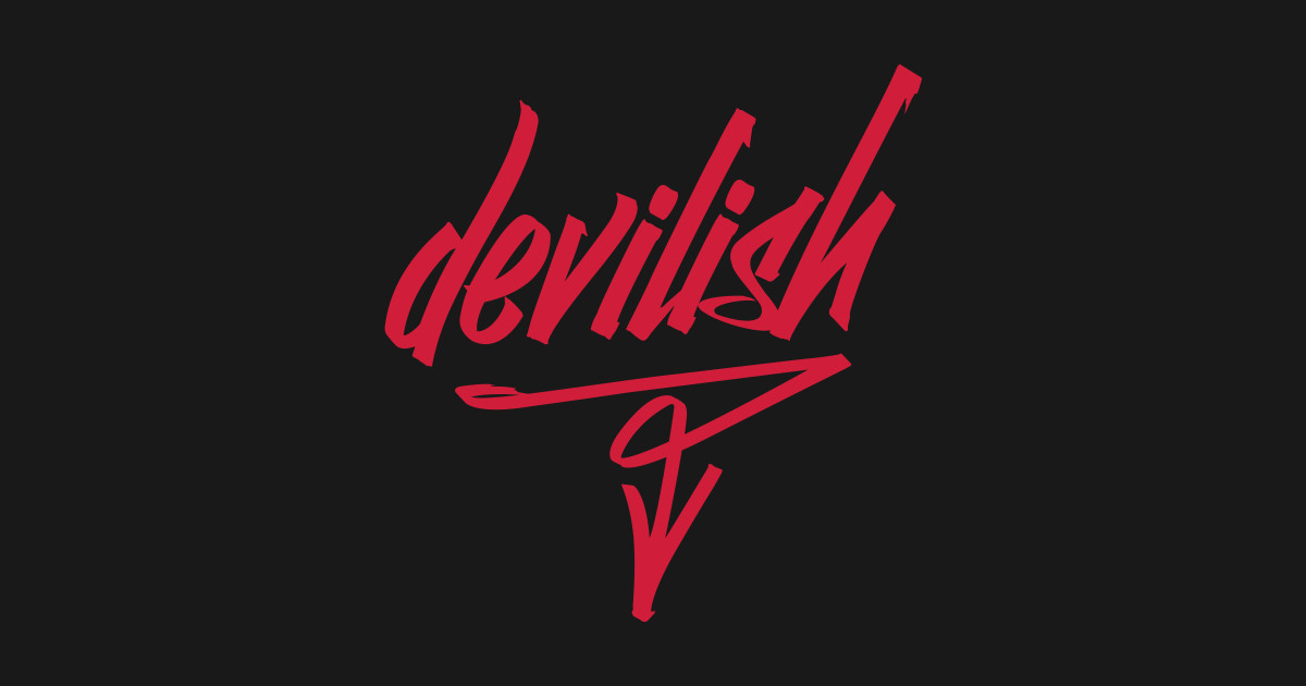 Devilish graffiti style graphic novelty attitude t-shirt - Devilish - T ...