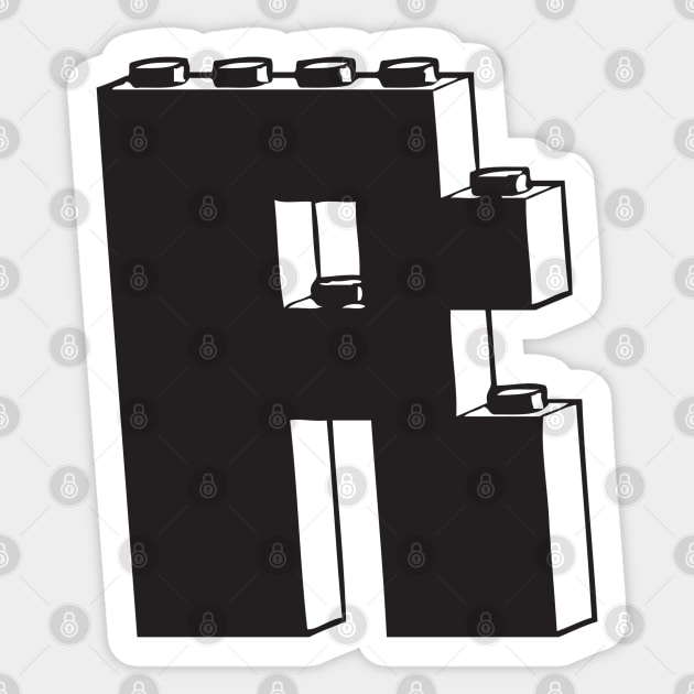 THE LETTER R - Minifig - Sticker | TeePublic
