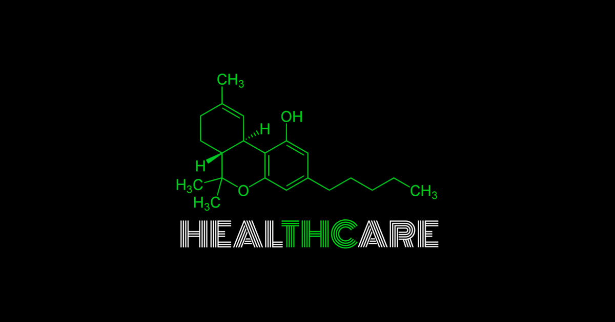Thc Healthcare Thc Molecule Weed Cannabis - Medical Marijuana - Sticker ...