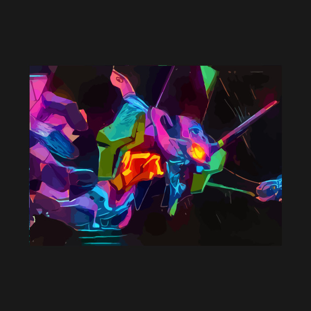 Neon purple mecha - Evangelion - T-Shirt | TeePublic